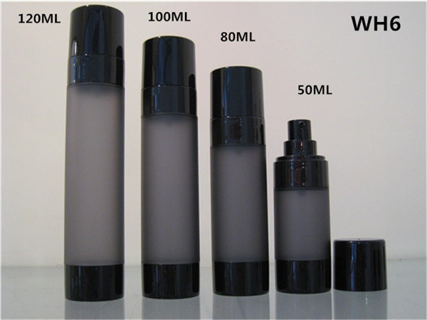 empty 50ml 80ml 100ml 120ml frosted black cosmetic bottles use to men's skin care packaging