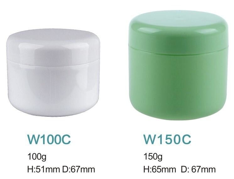 100ml 150ml hair gel body milk container cosmetic cream plastic jar